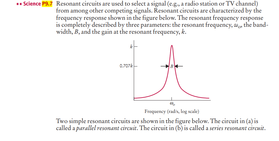 Solved Resonant circuits are used to select a signal (e.g., | Chegg.com