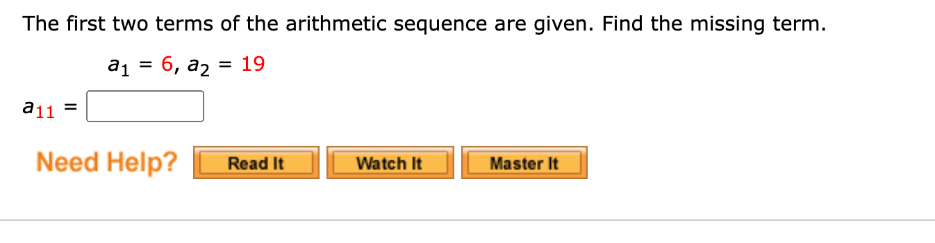 Solved The first two terms of the arithmetic sequence are | Chegg.com