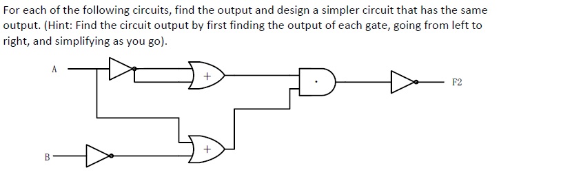 Solved For each of the following circuits, find the output | Chegg.com