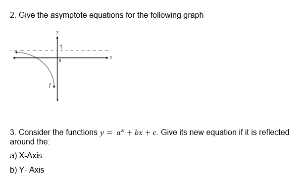 Solved 2 Give The Asymptote Equations For The Following