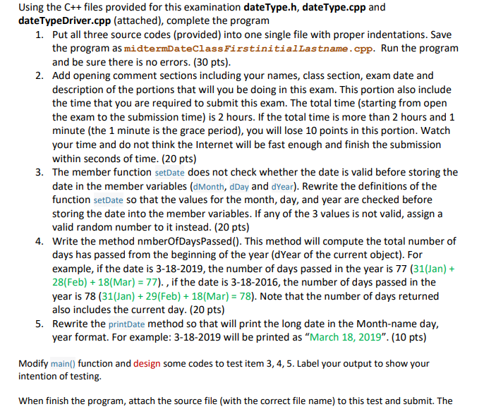 Solved Below Are The Three Data Files Datetypeh Ifndef 
