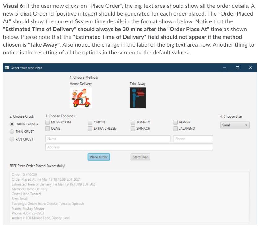 Solved Description This Assignment is based on the JavaFX UI | Chegg.com