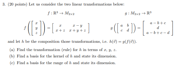 Solved (20 ﻿points) ﻿Let us consider the two linear | Chegg.com