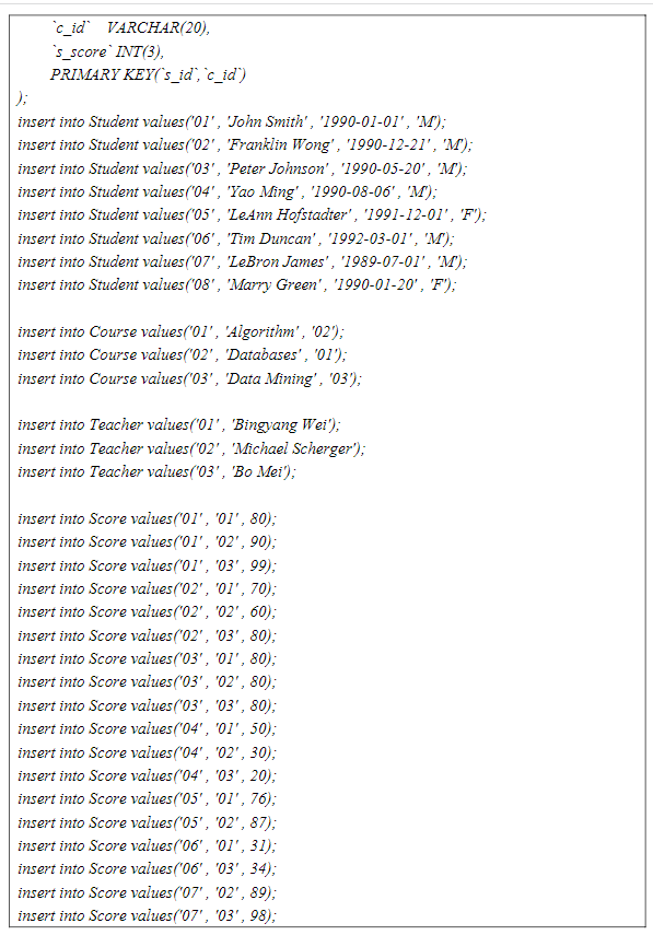 Solved S 2. Write SQL statements (5 pts each) Consider the | Chegg.com
