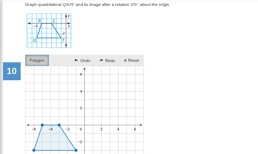 Solved Graph Quadrilateral Qrst And Its Image After A 