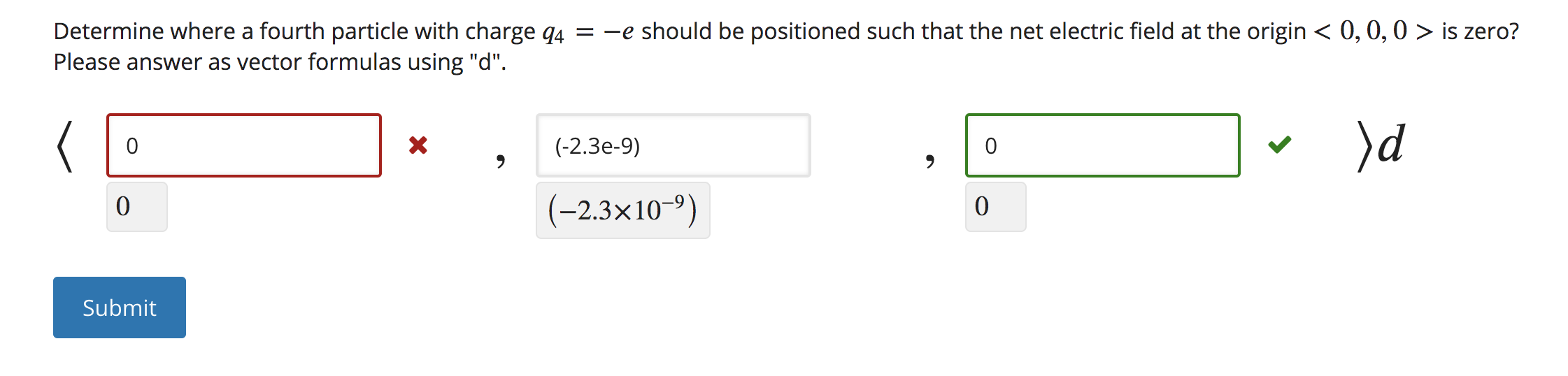 Solved Problem 2 5/7 points (graded) Three particles are | Chegg.com
