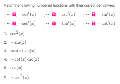Solved Match the following numbered functions with their | Chegg.com