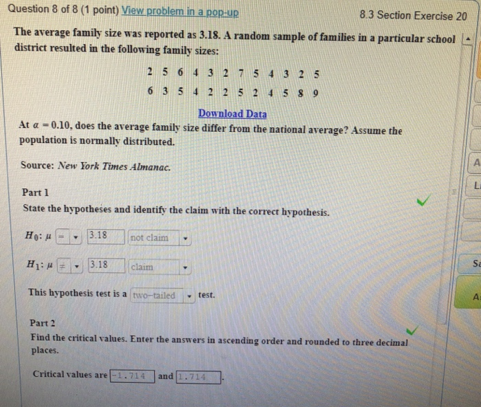Solved Question 8 of 8 (1 point) View problem in a pop-up | Chegg.com