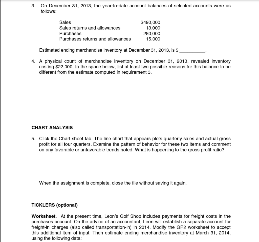 Solved P8 • GROSS PROFIT METHOD (GP) LEARNING OBJECTIVES . . | Chegg.com