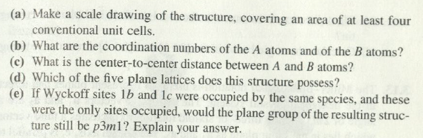 Solved A two-dimensional crystal has plane group p3m1 with a | Chegg.com