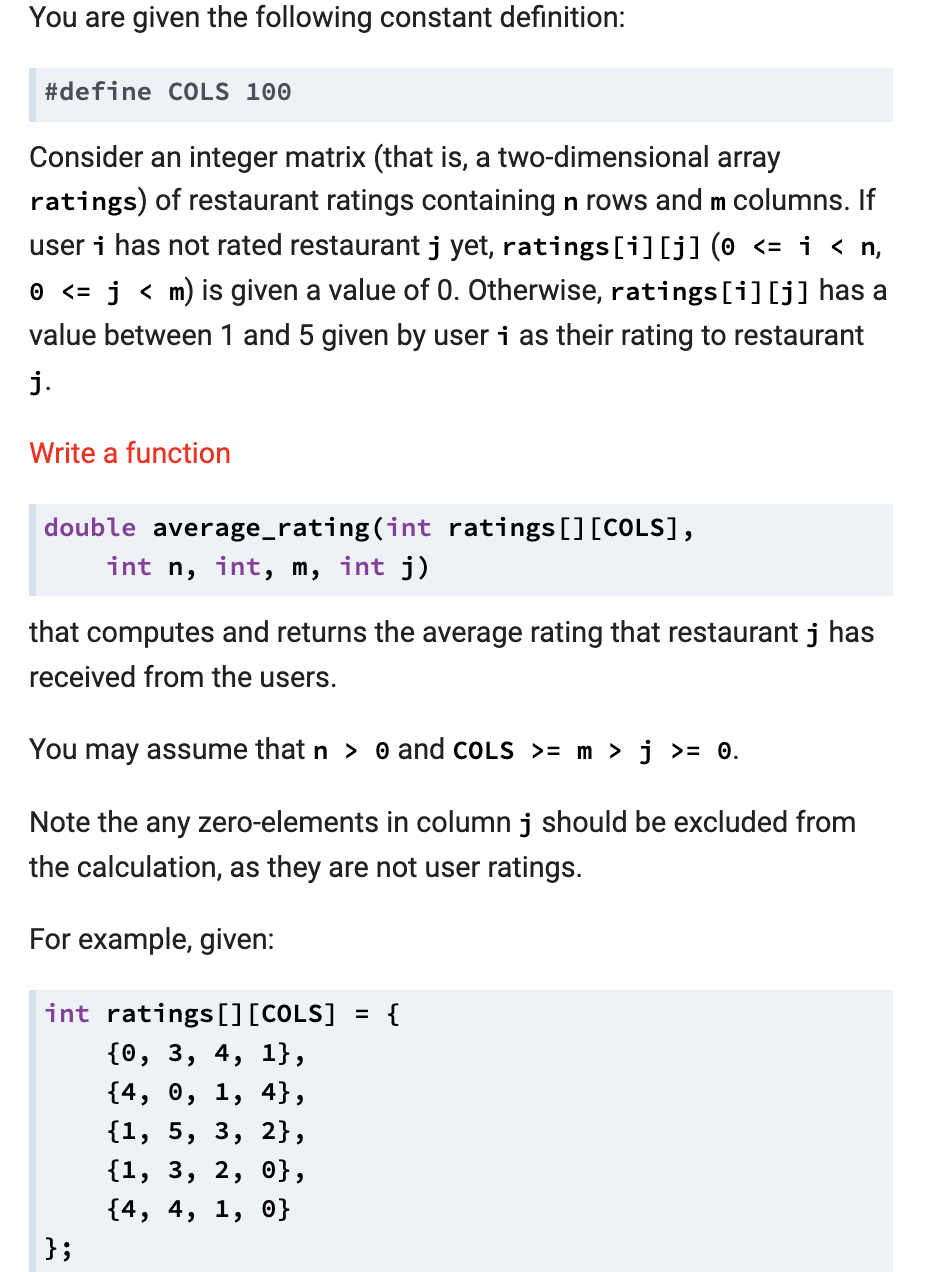 Solved You are given the following constant definition: | Chegg.com