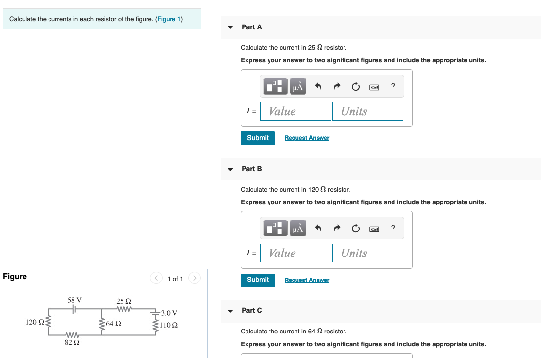 Solved Calculate the currents in each resistor of the | Chegg.com