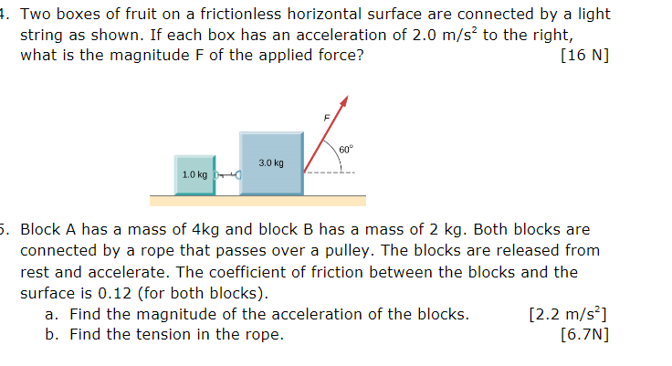 Solved Two boxes of fruit on a frictionless horizontal | Chegg.com