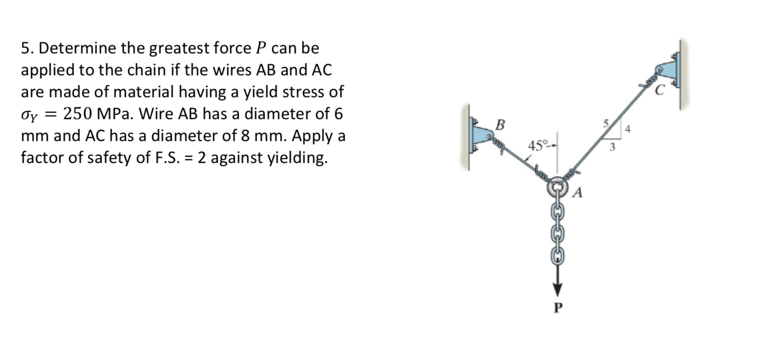 Solved 5 Determine The Greatest Force P Can Be Applied To