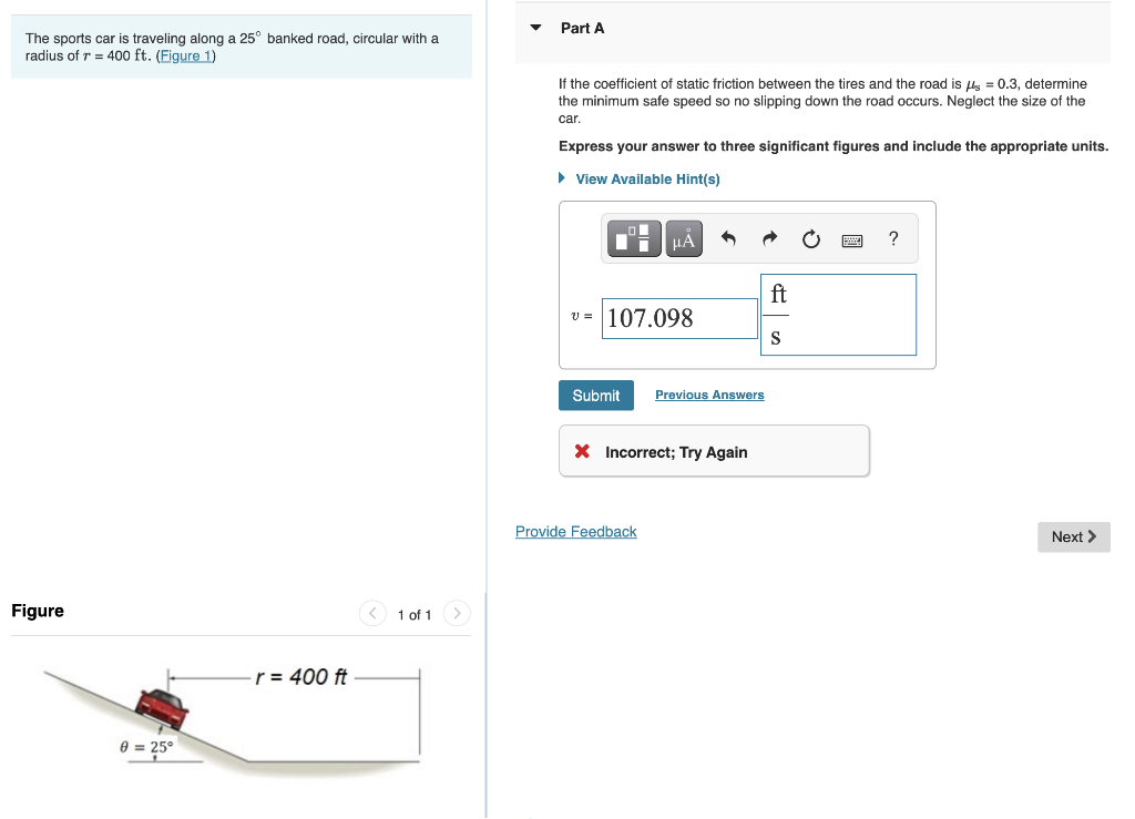 Solved The sports car is traveling along a 25∘∘ banked road, | Chegg.com