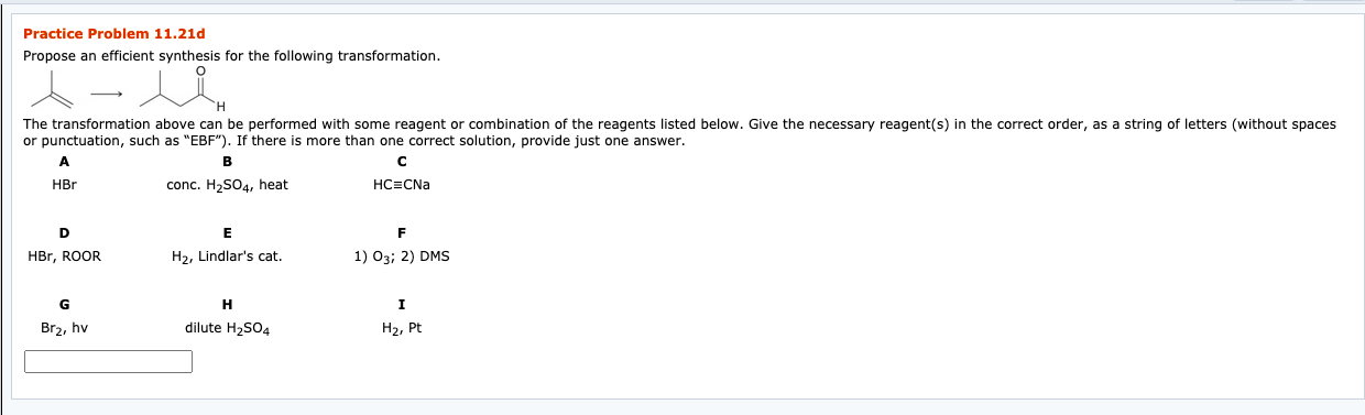 Solved Practice Problem 11.21d Propose an efficient | Chegg.com