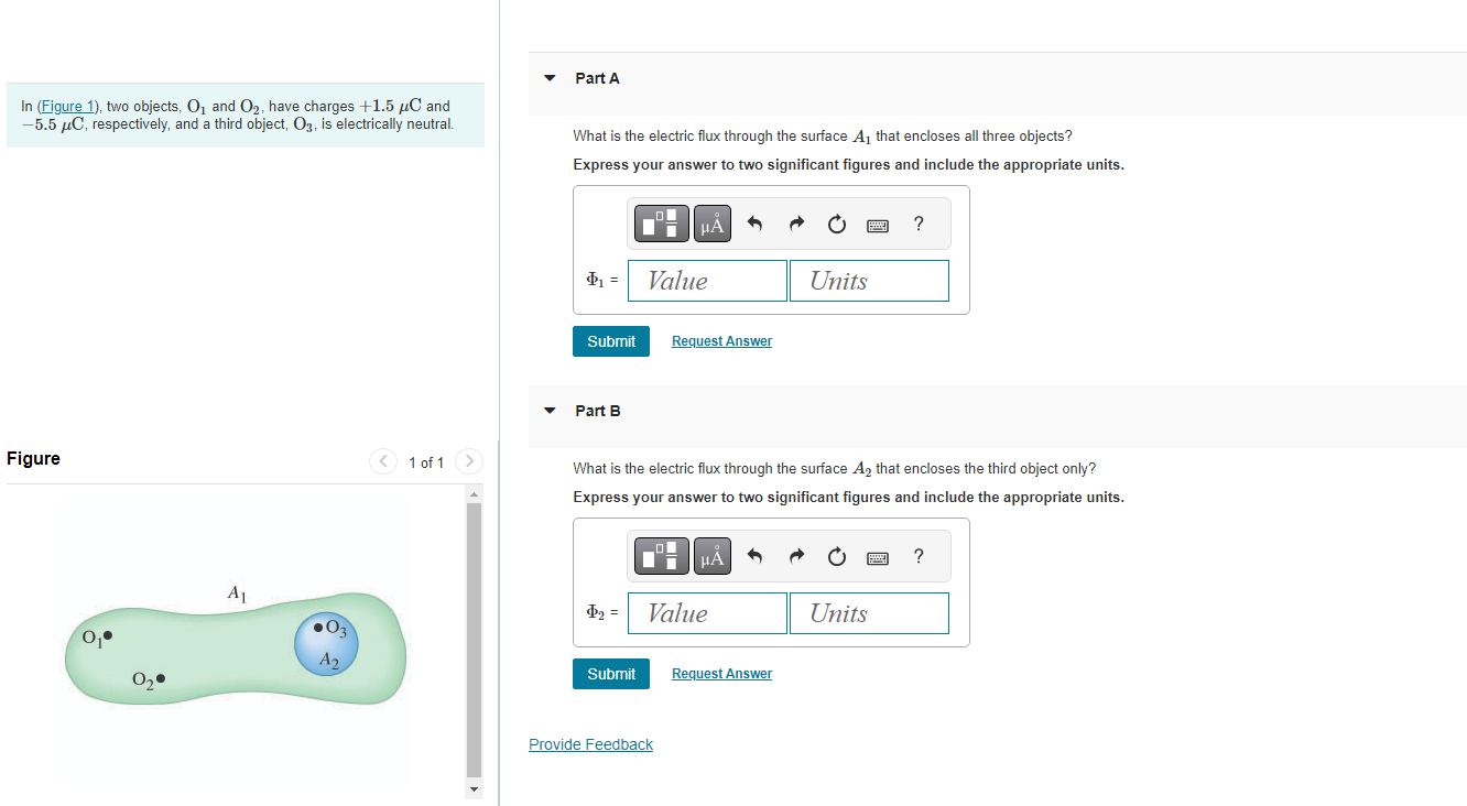 Solved In (Figure 1), two objects, O1 and O2, have charges | Chegg.com