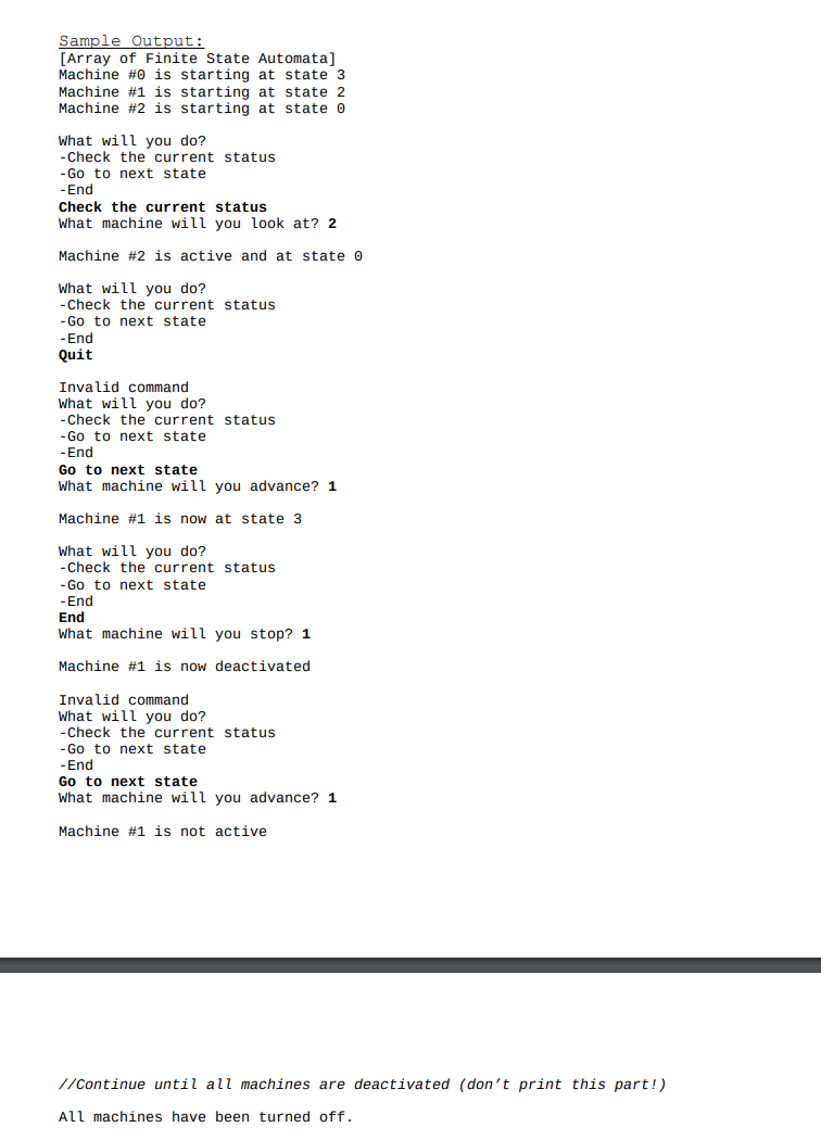 Solved Assignment 7B: Multiple Finite State Automata. Custom | Chegg.com
