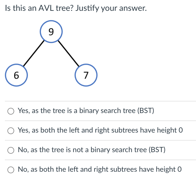Solved Which Xxx Completes The Java Avl Tree Node Classs 9406