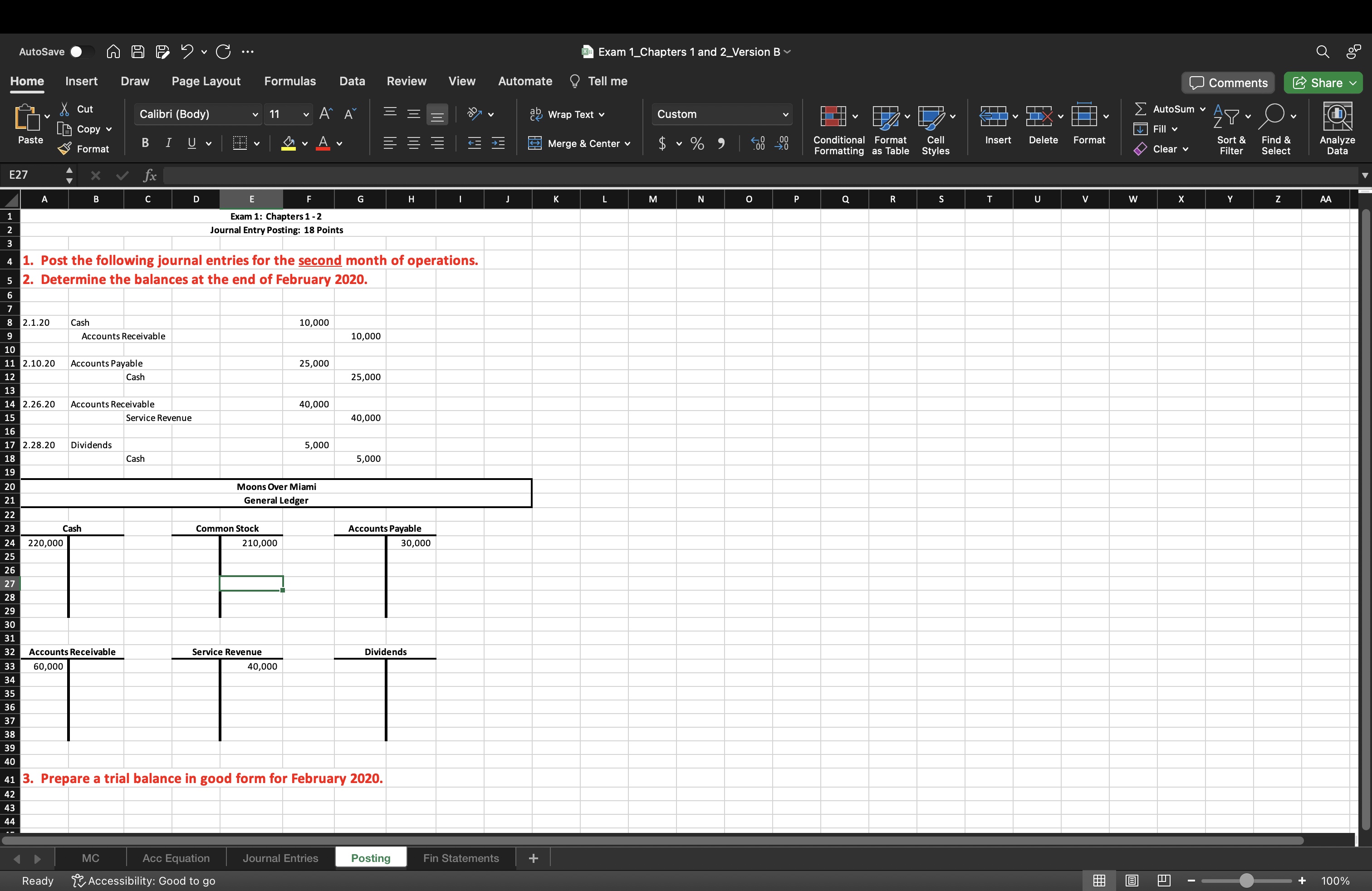AutoSave Exam 1_Chapters 1 and 2_Version B Home | Chegg.com