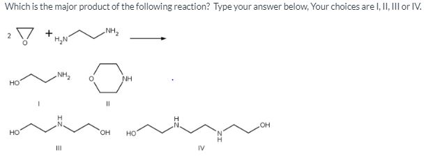 Solved Which is the major product of the following reaction? | Chegg.com
