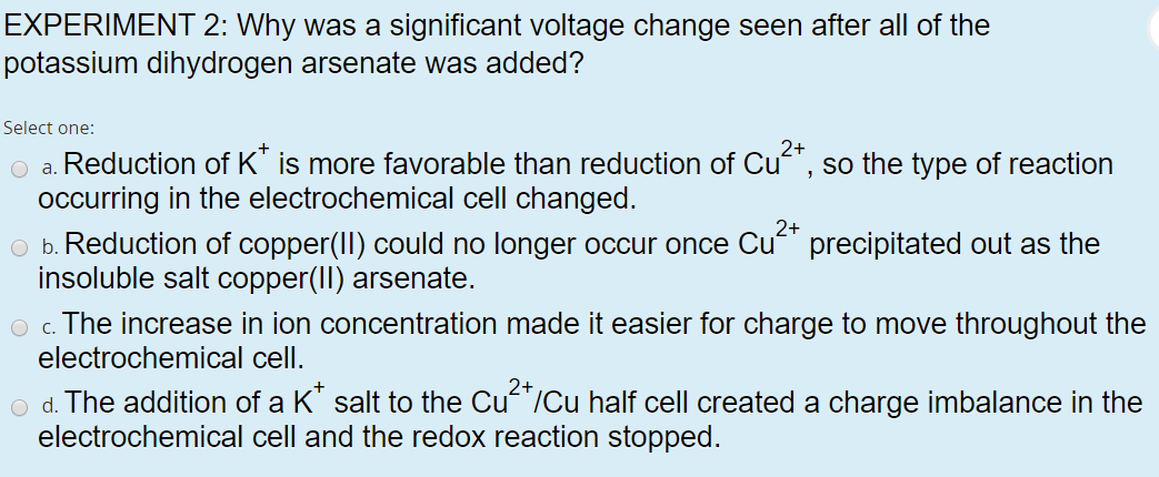 Solved EXPERIMENT 1: Which type of half-cell, when used | Chegg.com