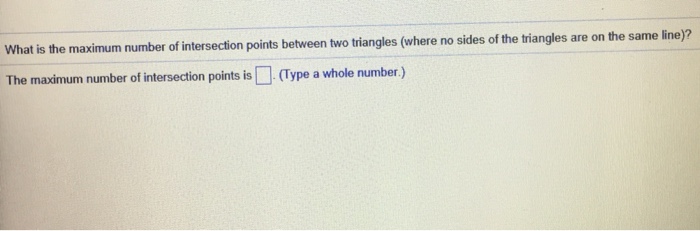 Solved What is the maximum number of intersection points | Chegg.com