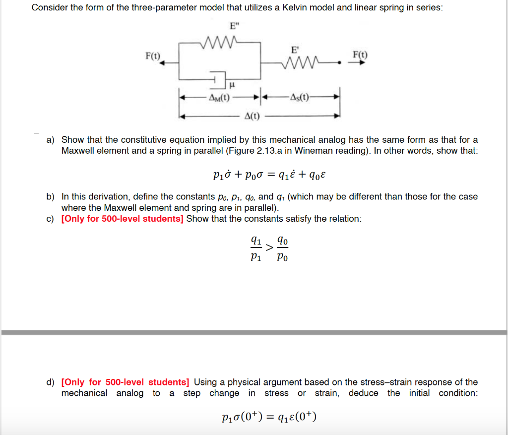 Consider the form of the three-parameter model that | Chegg.com