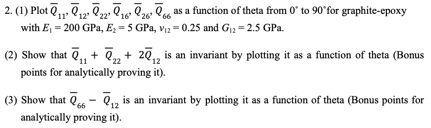 Solved Composite Materials Please provide the Matlab | Chegg.com
