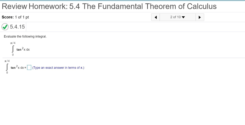 Solved Review Homework: 5.4 The Fundamental Theorem of | Chegg.com