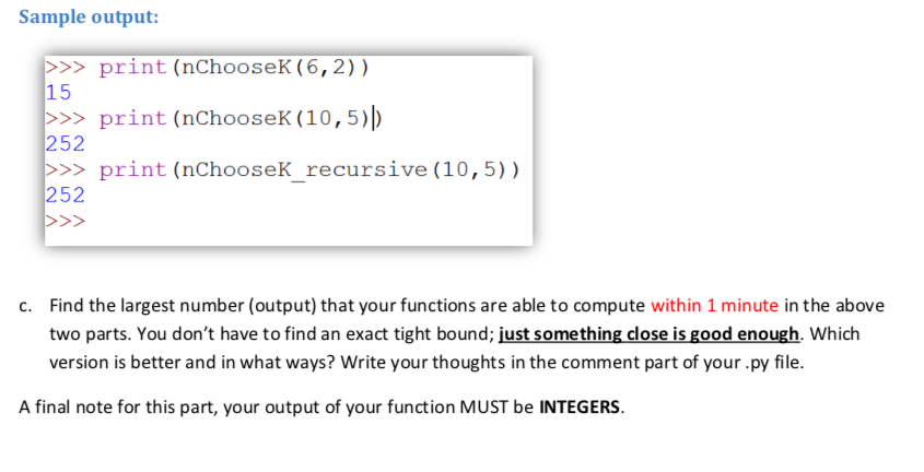 Solved Question 2: Combinatorics (n Choose k) We have 4 very | Chegg.com