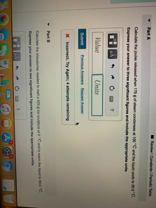 Part A Review 1 Constants 1 Periodic Table Calculate | Chegg.com