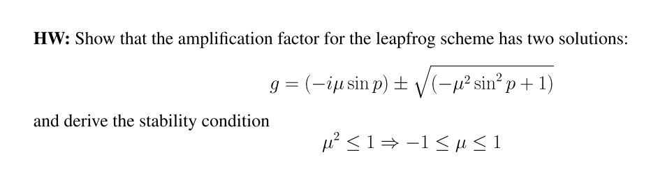 Solved HW: Show that the amplification factor for the | Chegg.com