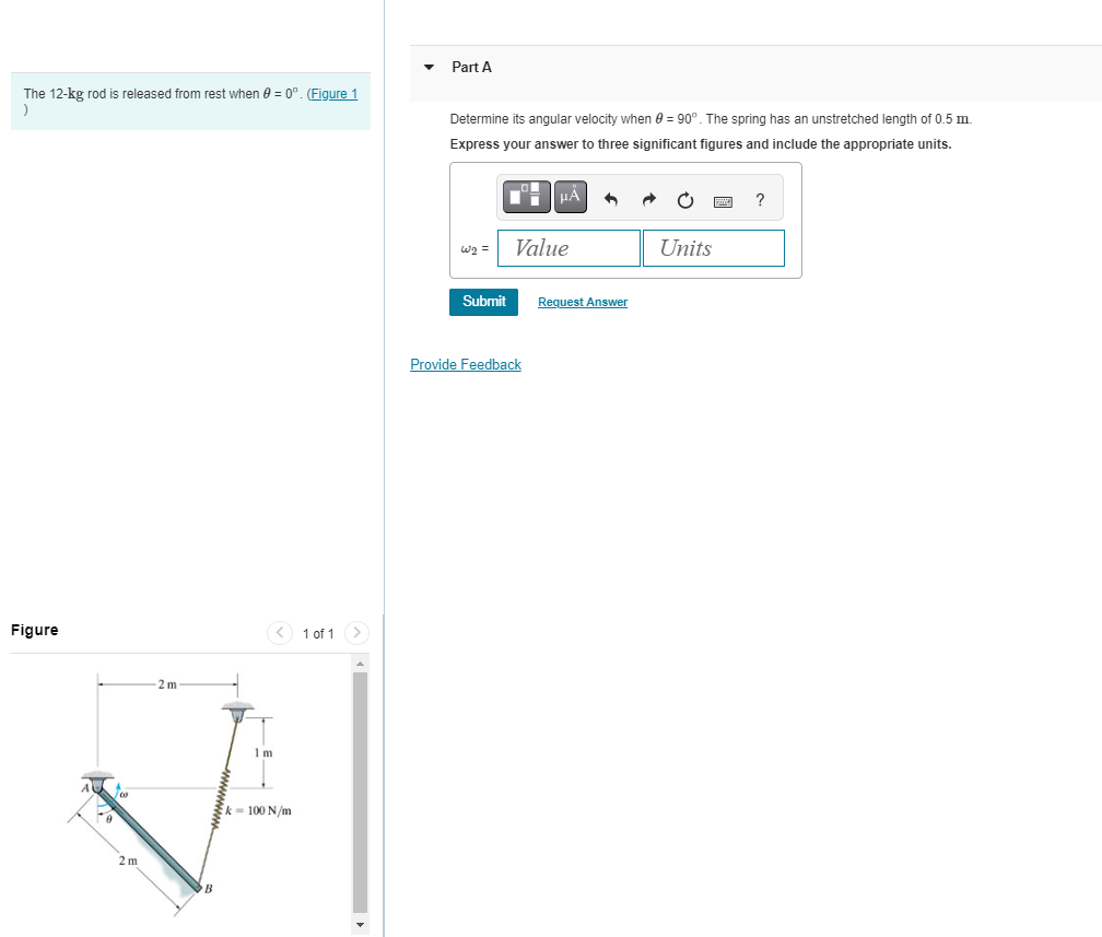 Solved The 12−kg rod is released from rest when θ=0∘. ) | Chegg.com