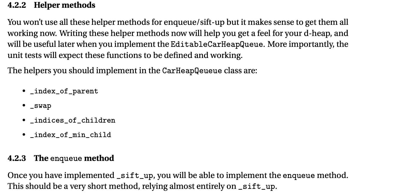 Solved 42 Enqueue And Sifting Up 30 Marks For Tasks 2 6280