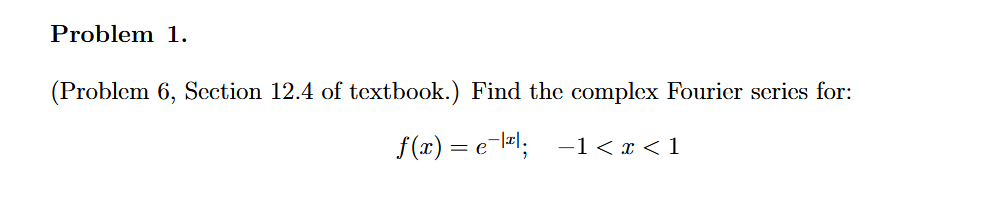 Solved Problem 1.(Problem 6, ﻿Section 12.4 of ﻿textbook.) | Chegg.com