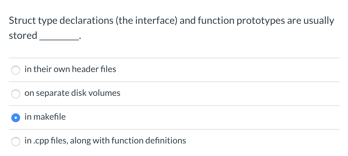 Solved Struct type declarations (the interface) and function | Chegg.com
