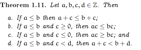 Solved Theorem 1.11. Let a, b, c, d e Z. Then a. If a 0, | Chegg.com