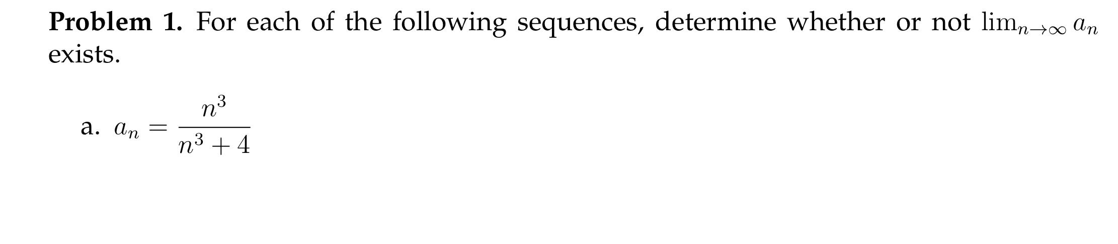 Solved Problem 1. For each of the following sequences, | Chegg.com