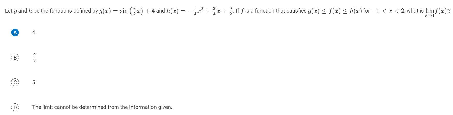 Solved Let g and h be the functions defined by | Chegg.com