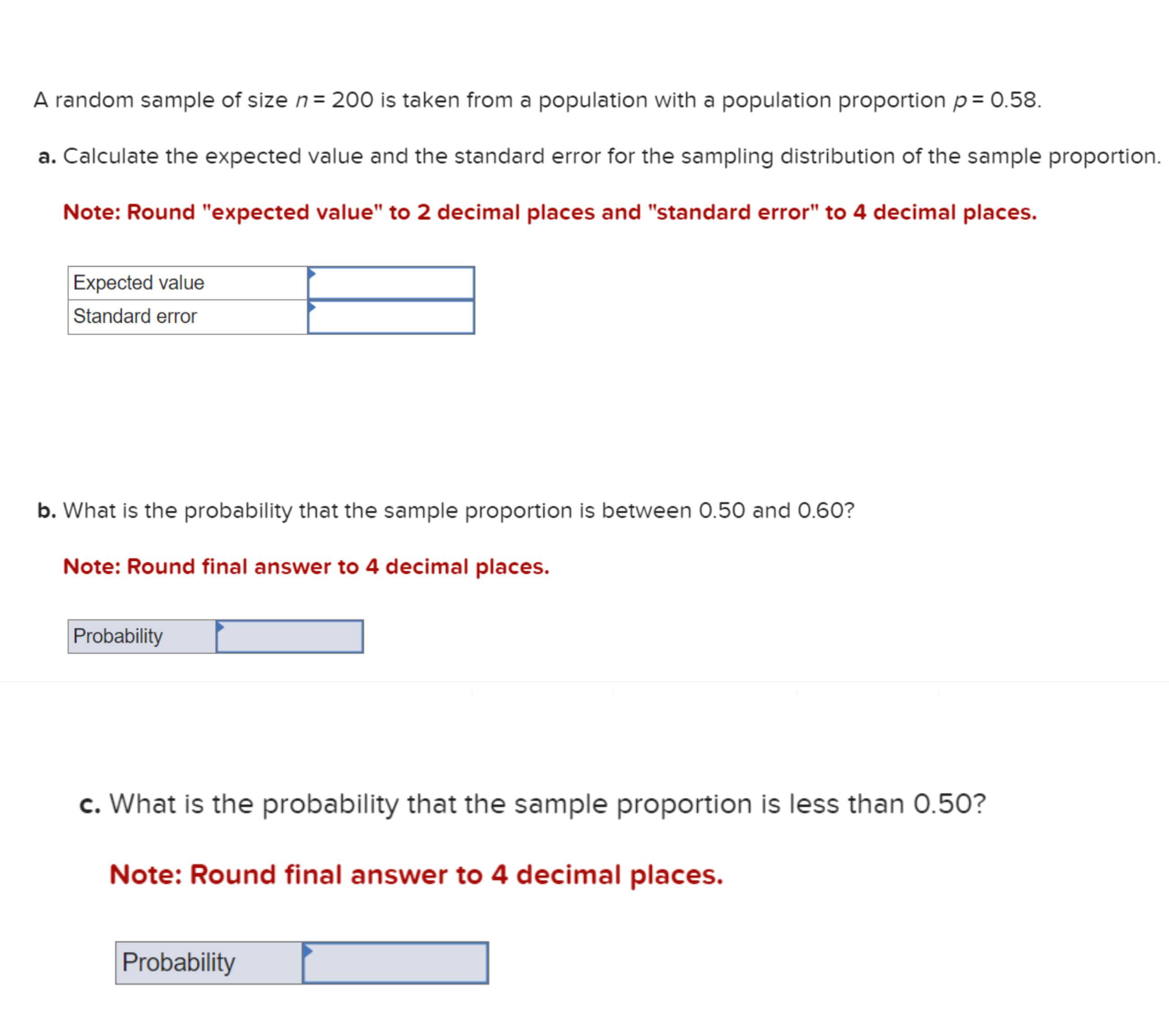Solved A random sample of size n=200 ﻿is taken from a | Chegg.com