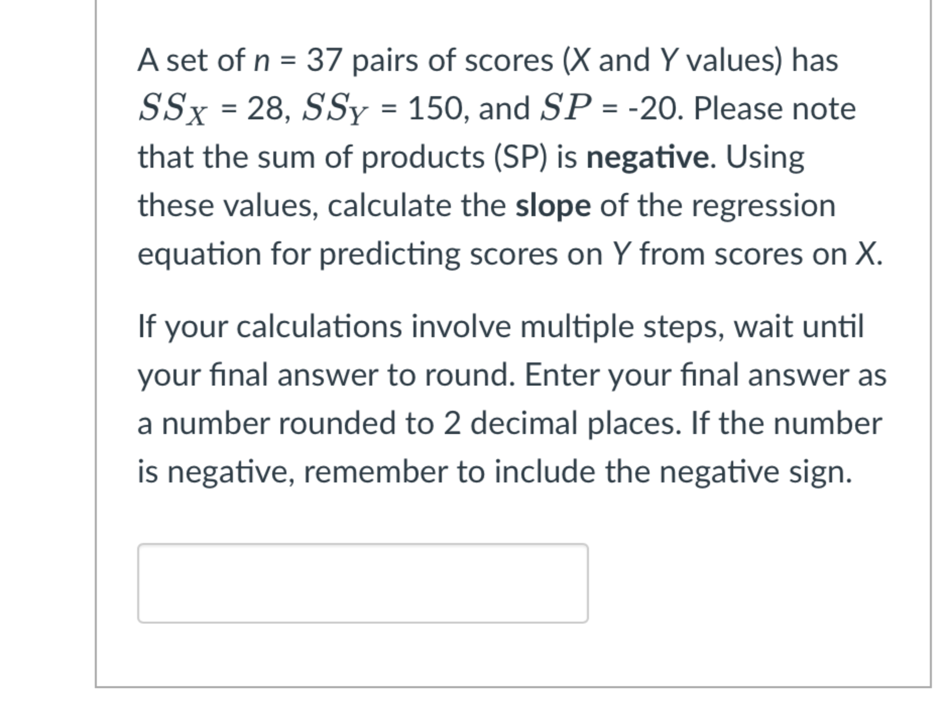 Solved A set of n=37 ﻿pairs of scores ( x ﻿and Y ﻿values) | Chegg.com