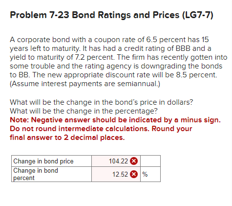 Solved Problem 7-23 Bond Ratings and Prices (LG7-7) A | Chegg.com