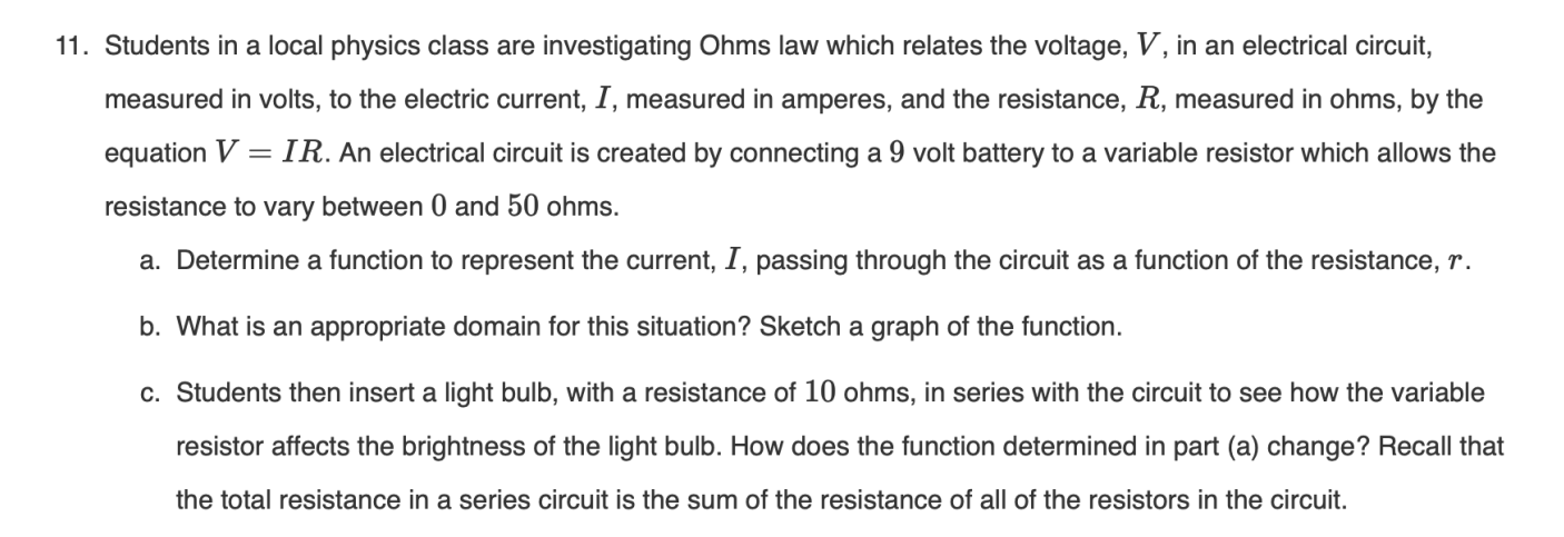 Solved Students in a local physics class are investigating | Chegg.com