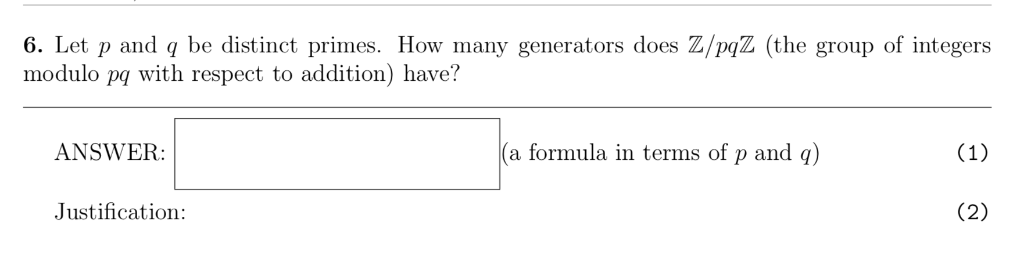 Solved 6. Let p and q be distinct primes. How many | Chegg.com