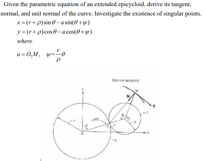 Given the parametric equation of an extended | Chegg.com