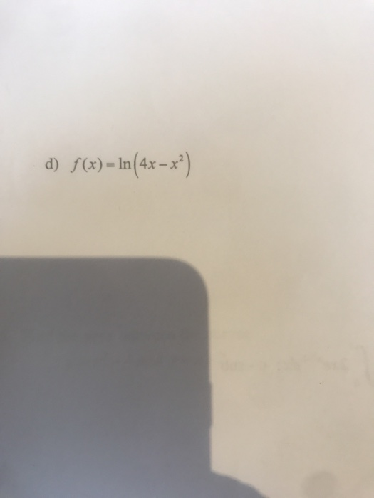 Solved d) )-In(4x-) | Chegg.com
