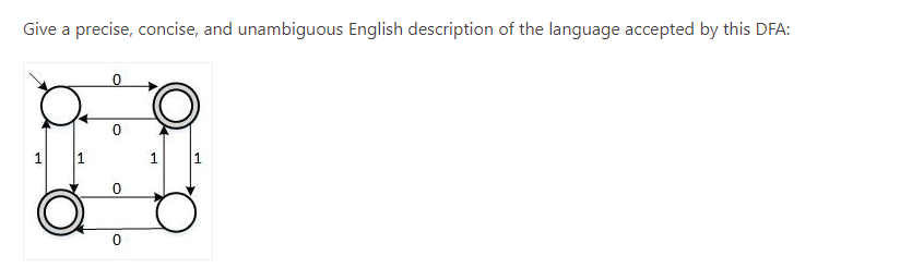 Solved Give a precise, concise, and unambiguous English | Chegg.com