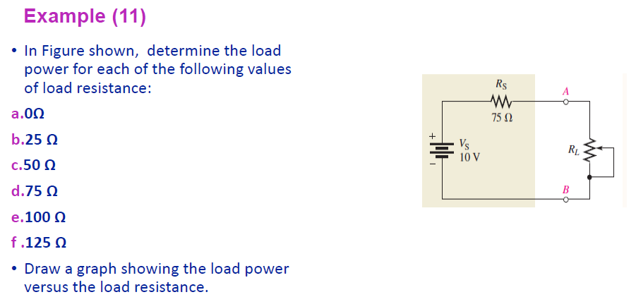 Solved Example (11) - In Figure shown, determine the load | Chegg.com