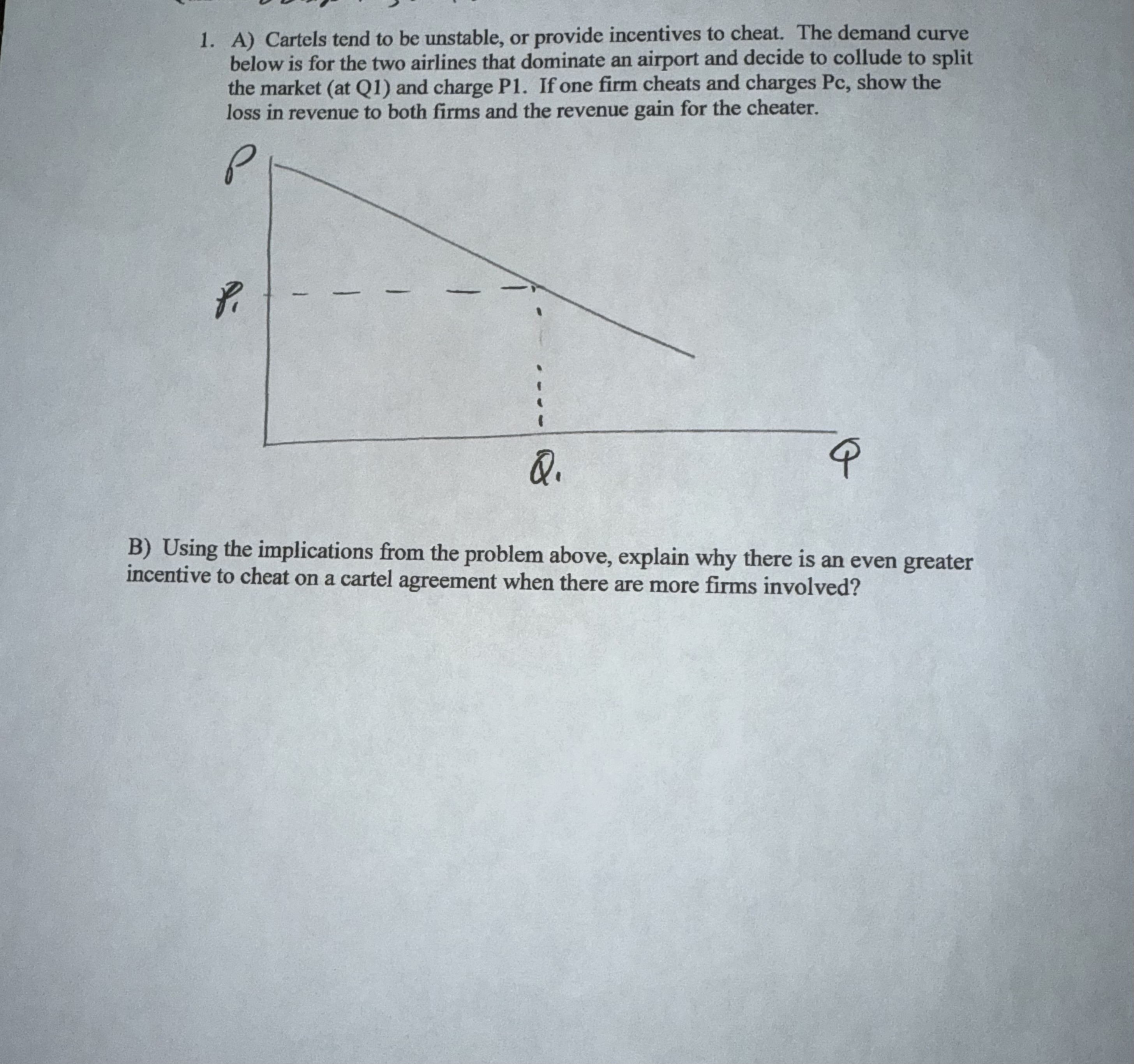 Solved A) ﻿Cartels tend to be unstable, or provide | Chegg.com